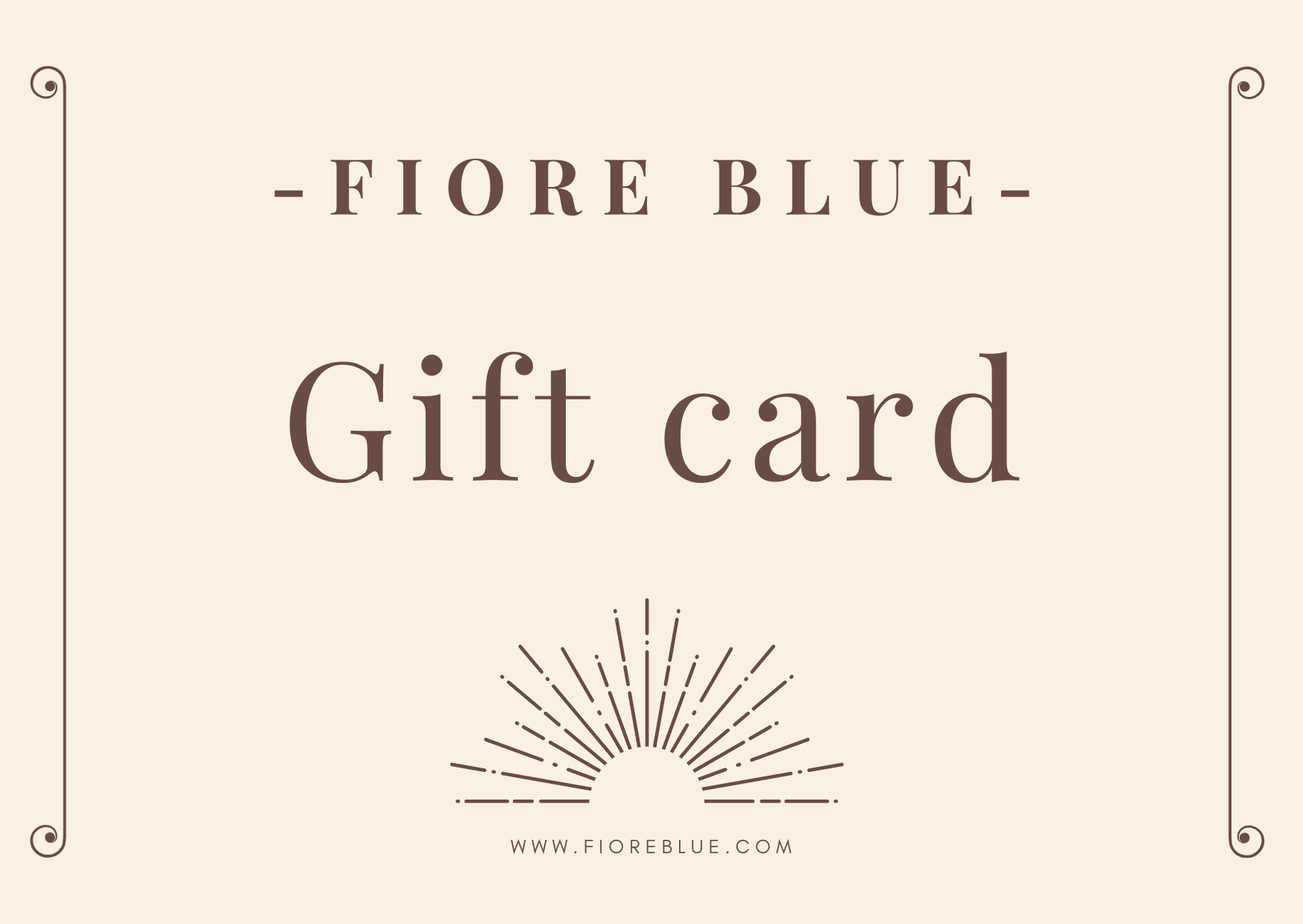 Fiore Blue Gift Voucher – Fiore Blue Antwerp YA VOF